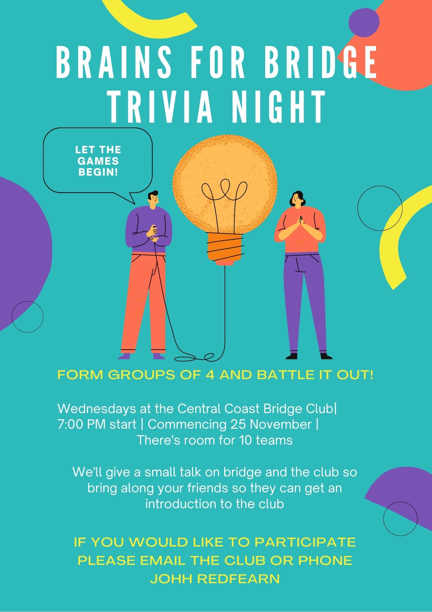 | Central Coast Bridge Club